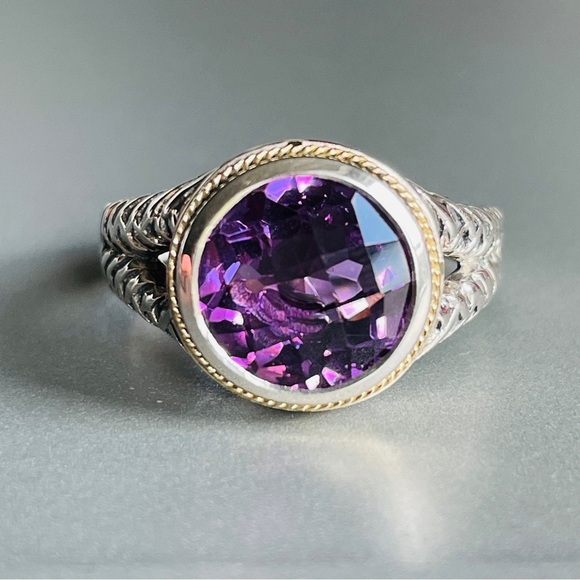 Effy | Jewelry | Effy Faceted Amethyst Ring In 925 Sterling Silver And ...